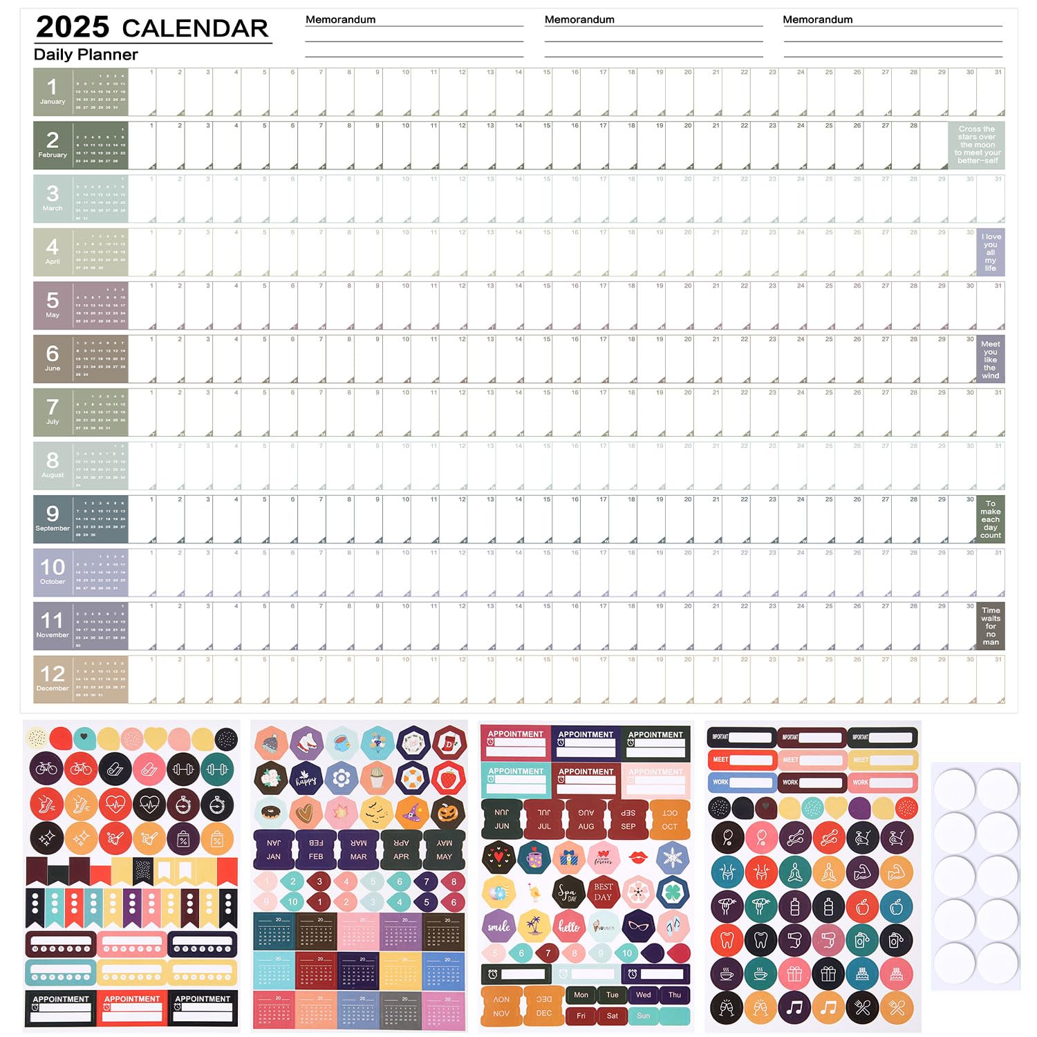 Large Calendar 2025, Calendar Planner Monthly Planner Wall Calendar ...