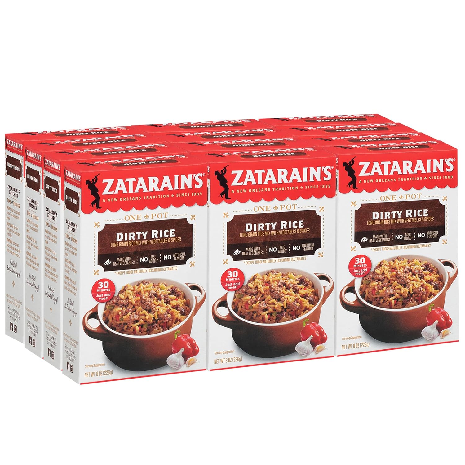 Amazon.com : Zatarain's Dirty Rice, 8 oz (Pack of 12) : Grocery ...
