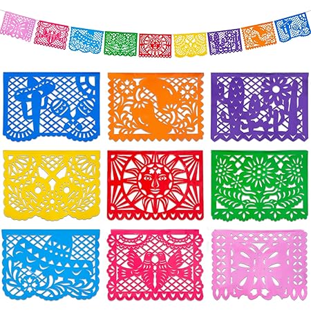 Amazon.com: DomeStar Mexican Party Banner, 18Ft Plastic Fiesta Banner ...