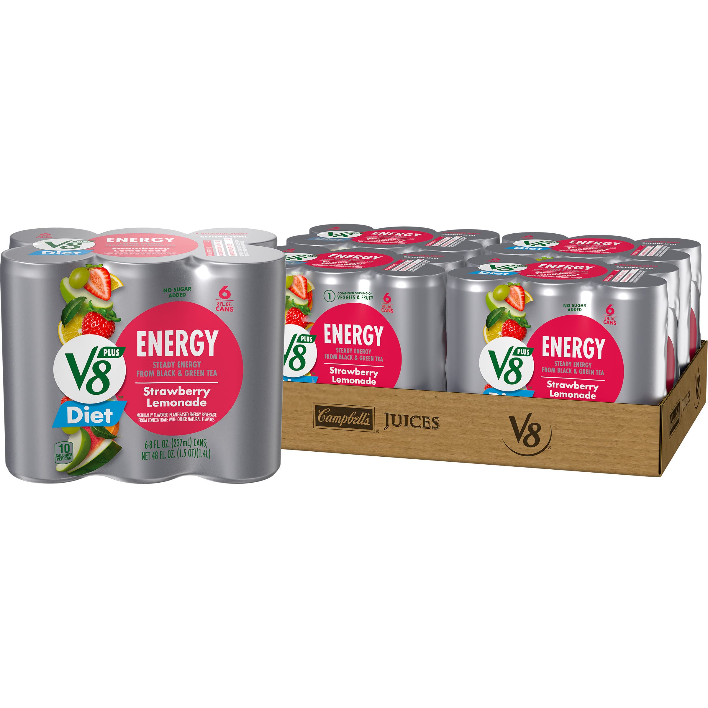 Snapklik.com : V8 +ENERGY Diet Strawberry Lemonade Energy Drink ...