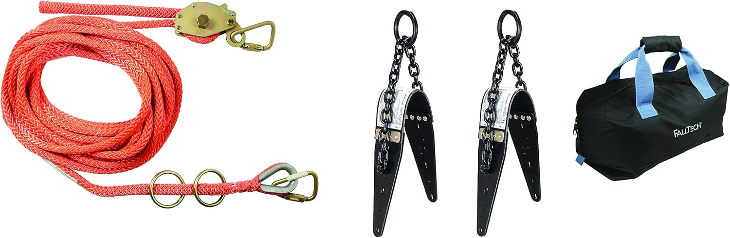 FallTech 7493A502 2-Person Temp HLL/Chain Anchor Kit - 2 Chain Roof ...
