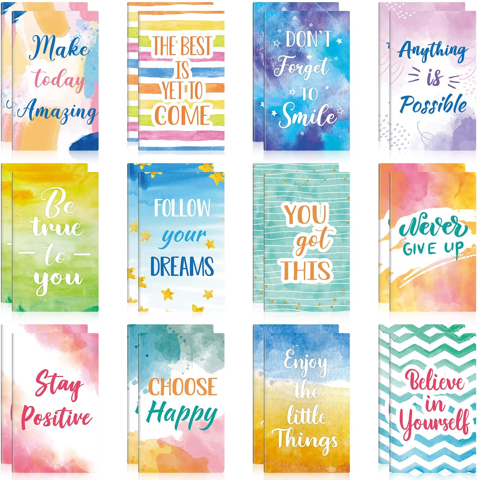 24 Pieces Inspirational Notepads Mini Motivational Quotes Notebook ...