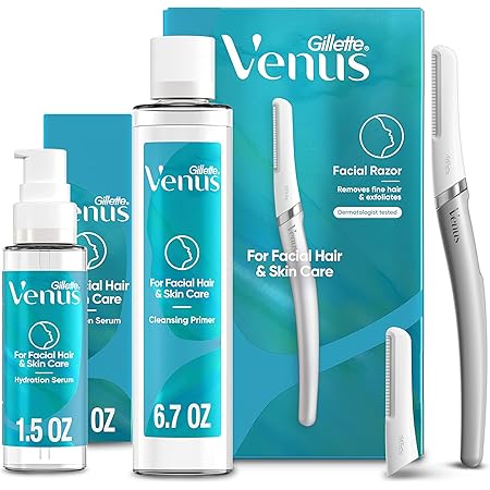 Amazon.com: Gillette Venus Facial Razor Dermaplaning Kit, Dermaplaning ...