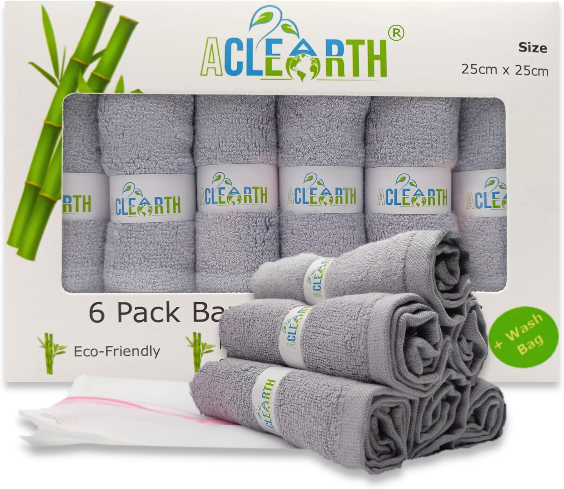 beryris Flannel face cloth flannel Wash Cloth Bamboo Face Cloth (Pack ...