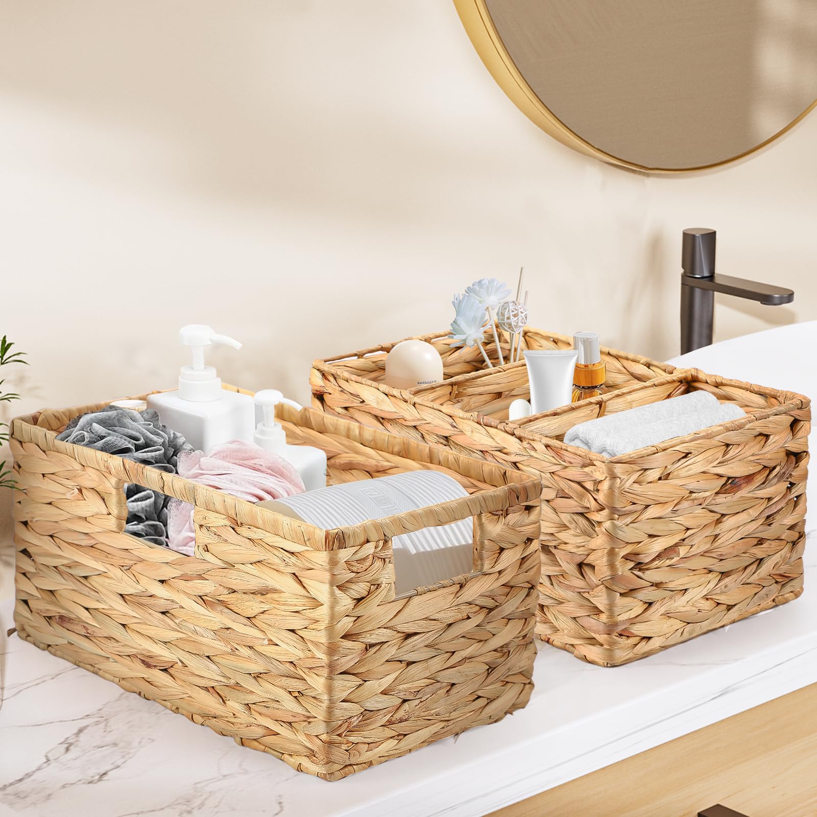 Bathroom Shelf Baskets Try This: Hanging Baskets For Bathroom Storage