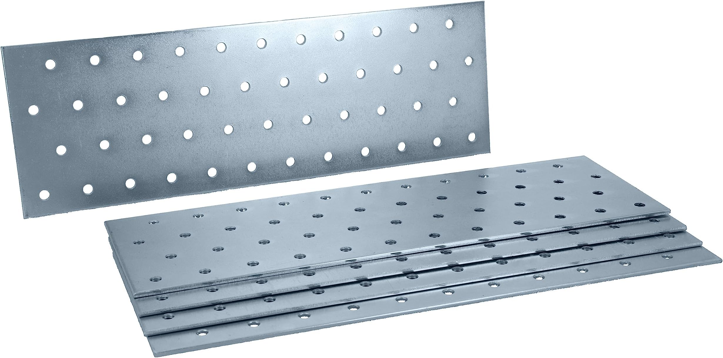 HELPMATE – 6 Stück Lochplatten 80x240 mm – Flachverbinder galvanisch ...