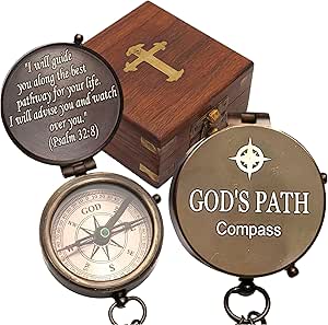Amazon.com : PSALM God's Path Compass - Engraved Working Handmade ...