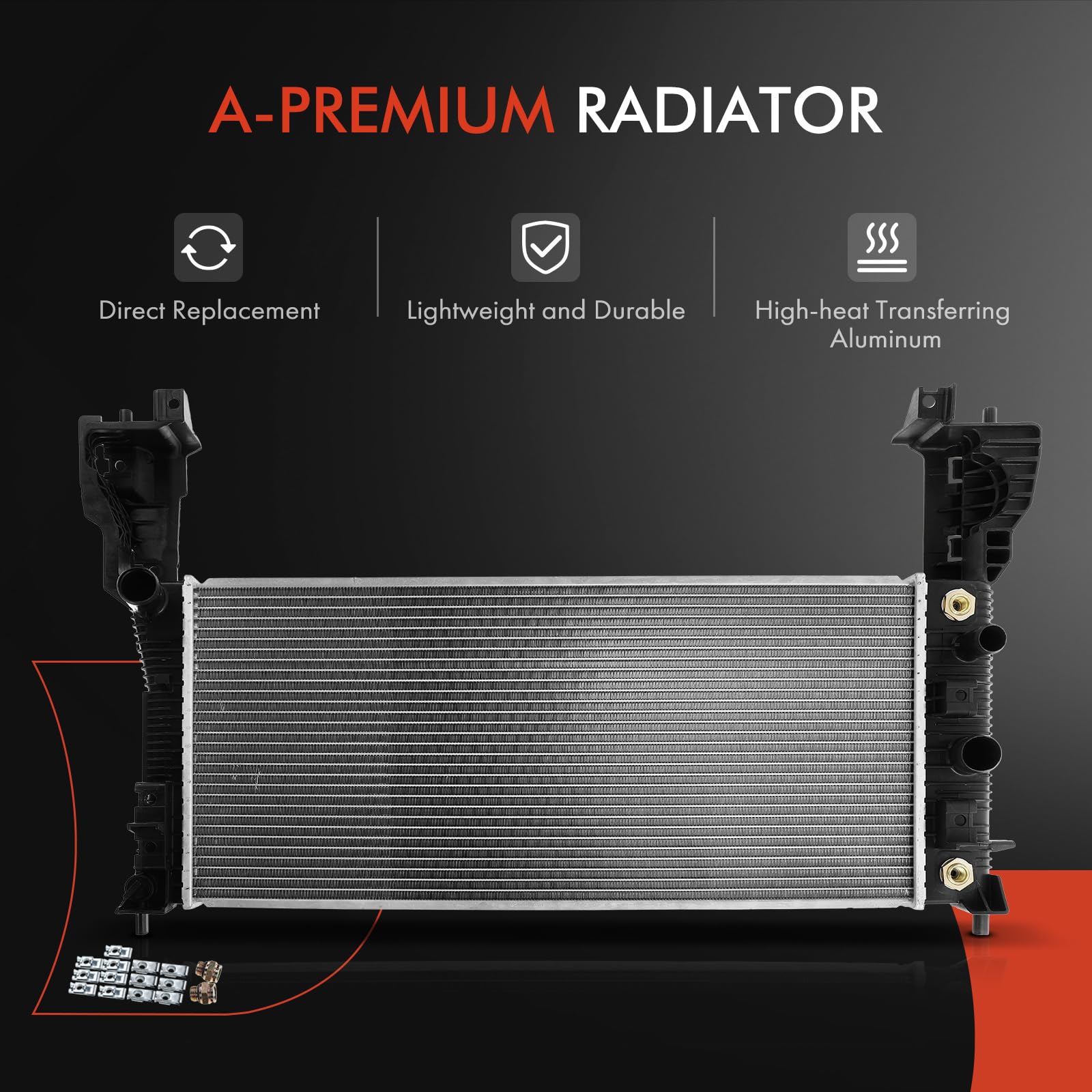 A-Premium Engine Coolant Radiator Assembly with Transmission Oil Cooler ...