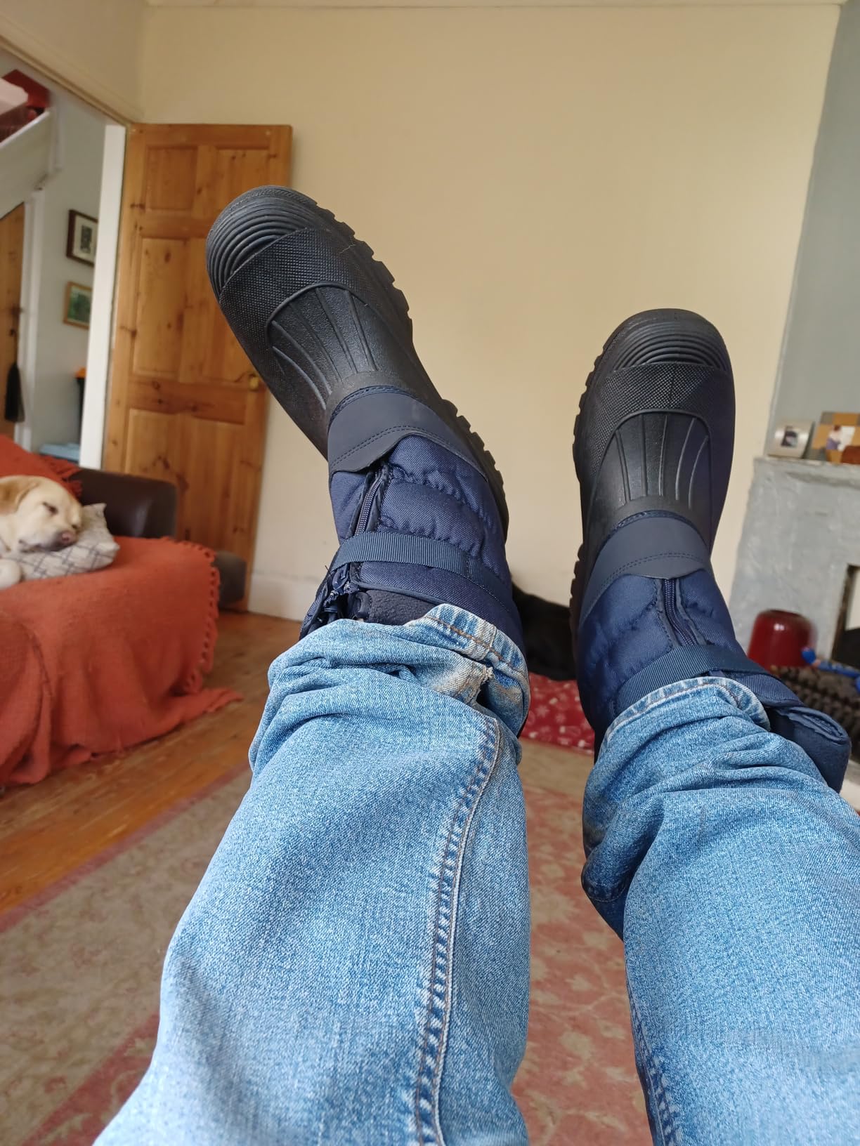 PEAK VALLEY MENS MUCKER YARD WATERPROOF WINTER SNOW ZIP BOOTS WELLIES ...