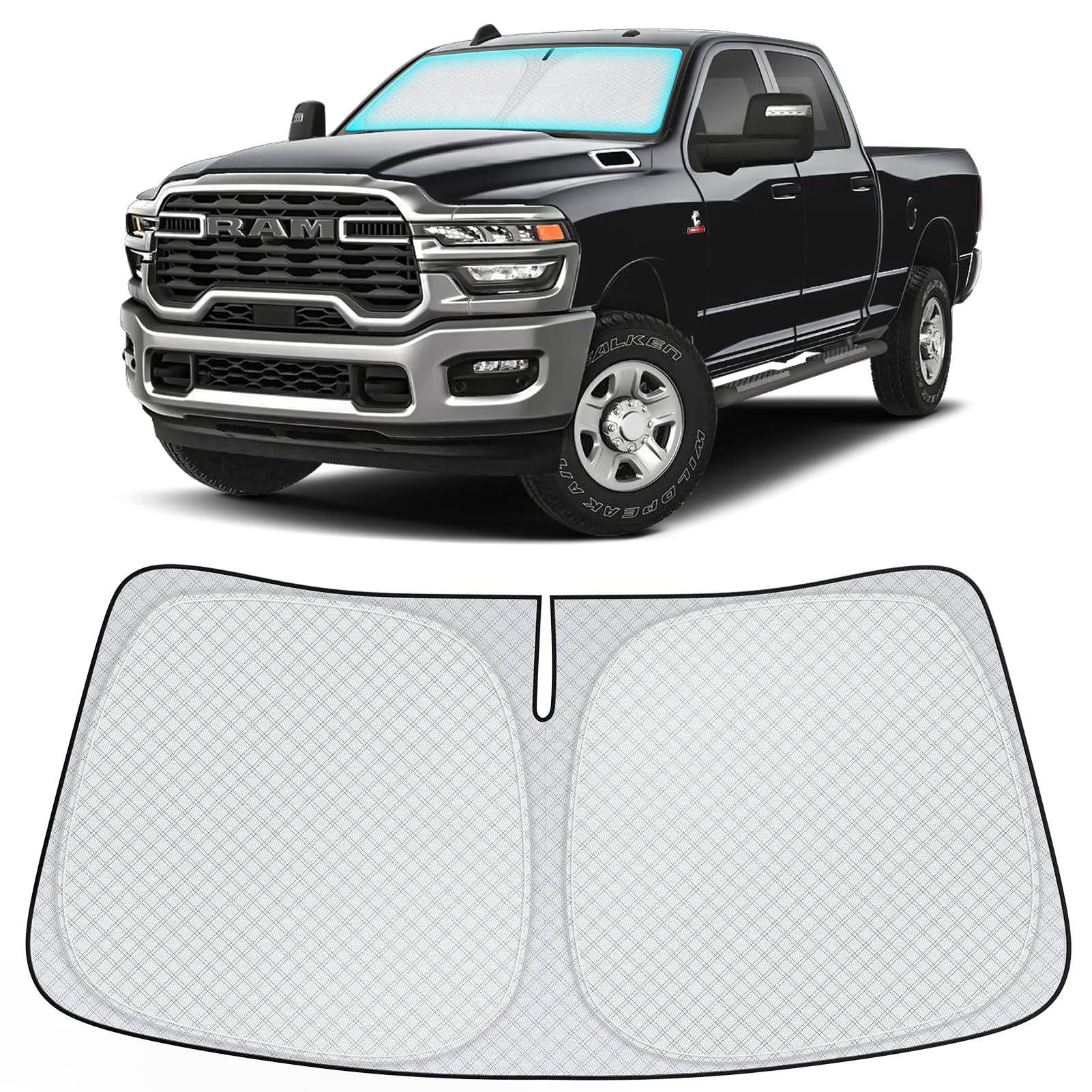 Snapklik.com : INSAUTO Windshield Sun Shade For 2010-2024 2025 Dodge ...