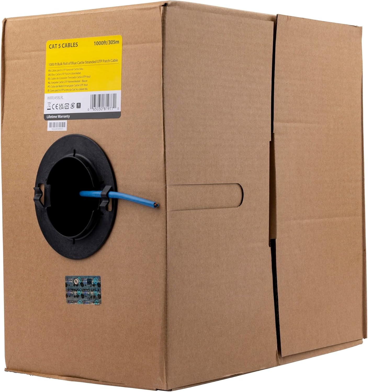 Amazon.com: StarTech.com 1000 ft Bulk Cat 5e Ethernet Cable - Stranded ...