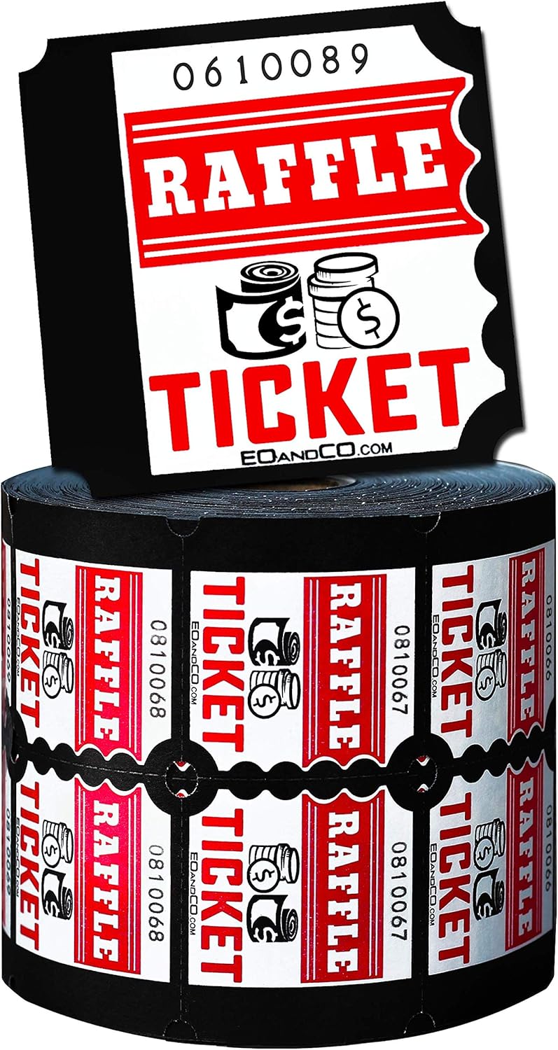 Amazon.com : Raffle Tickets Double Roll - 1000 Roll of Double Sided ...