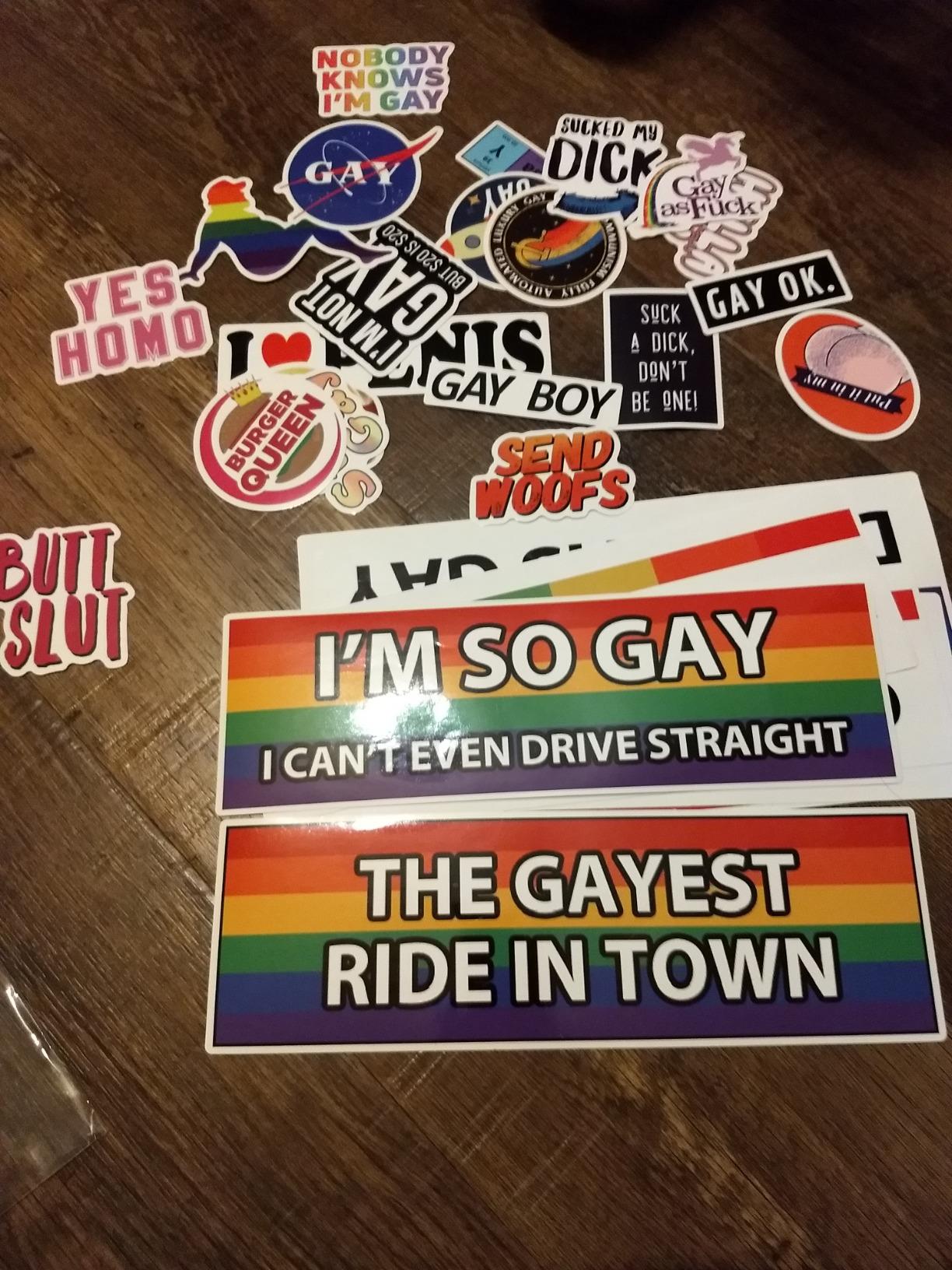 Amazon.com: 28 Pcs Original Funny Gay LGBT Prank Bumper Stickers for ...