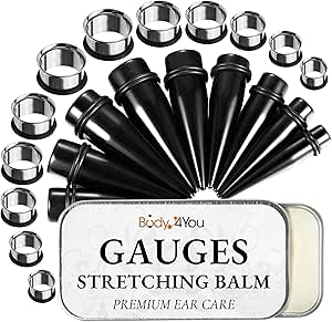 Amazon.com: BodyJ4You 25PC Ear Stretching Kit - 00G-20mm Big Gauges ...