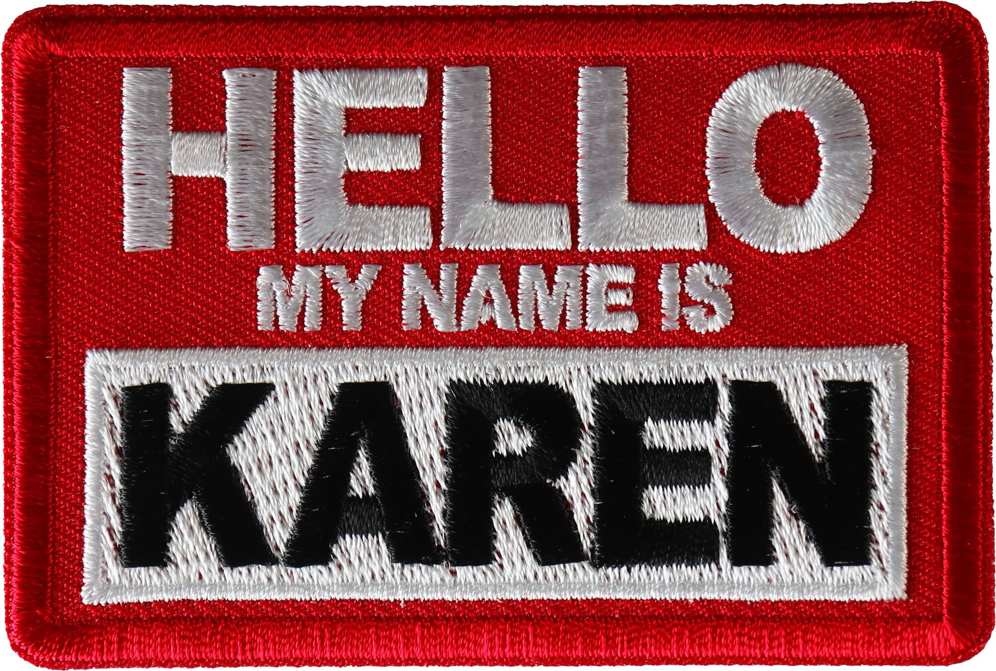 Karen Name Tag Karen" Morale Patch 1 1/2" X 3"
