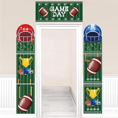 Amazon.com: Football Party Decorations - Football Door Porch Banner ...