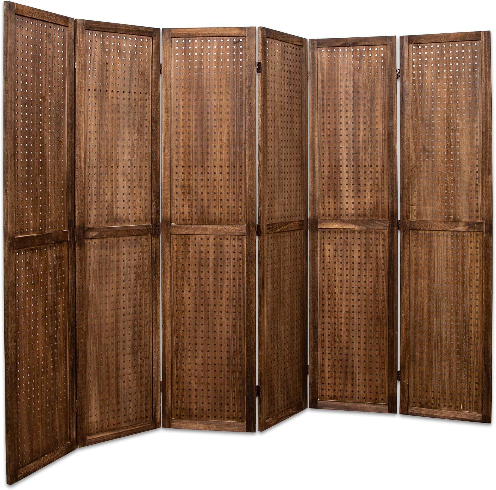 Amazon.com: Pegboard Display Divider, Folding Partition Room Divider ...