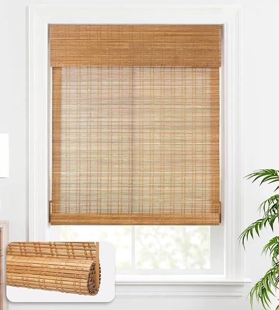 Amazon.com: LazBlinds Cordless Bamboo Blinds, Bamboo Roll Up Shades for ...