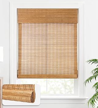 Amazon.com: LazBlinds Cordless Bamboo Blinds, Bamboo Roll Up Shades for ...