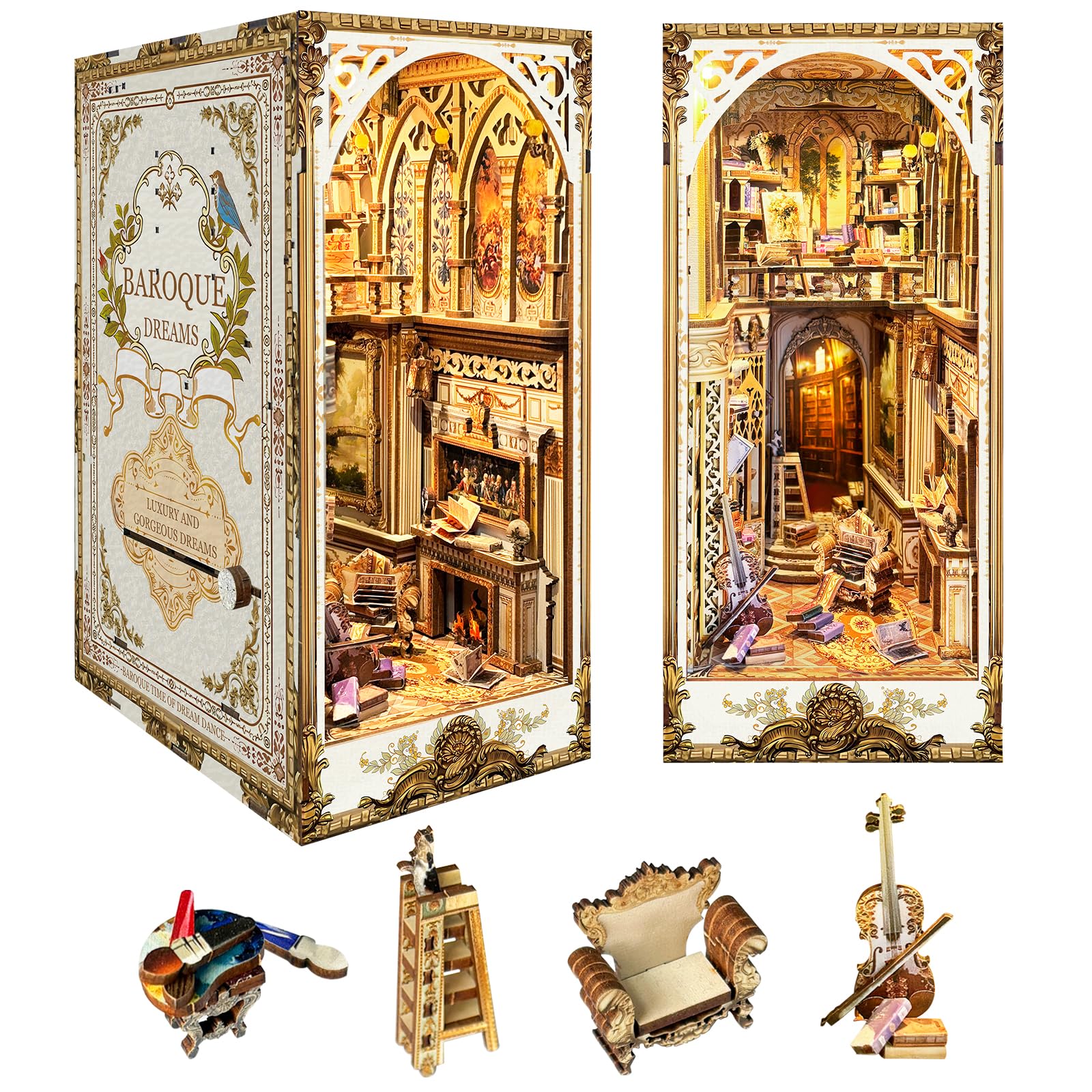 Amazon.com: ITEFDTUTNE Book Nook Kit for Adults, DIY Miniature ...