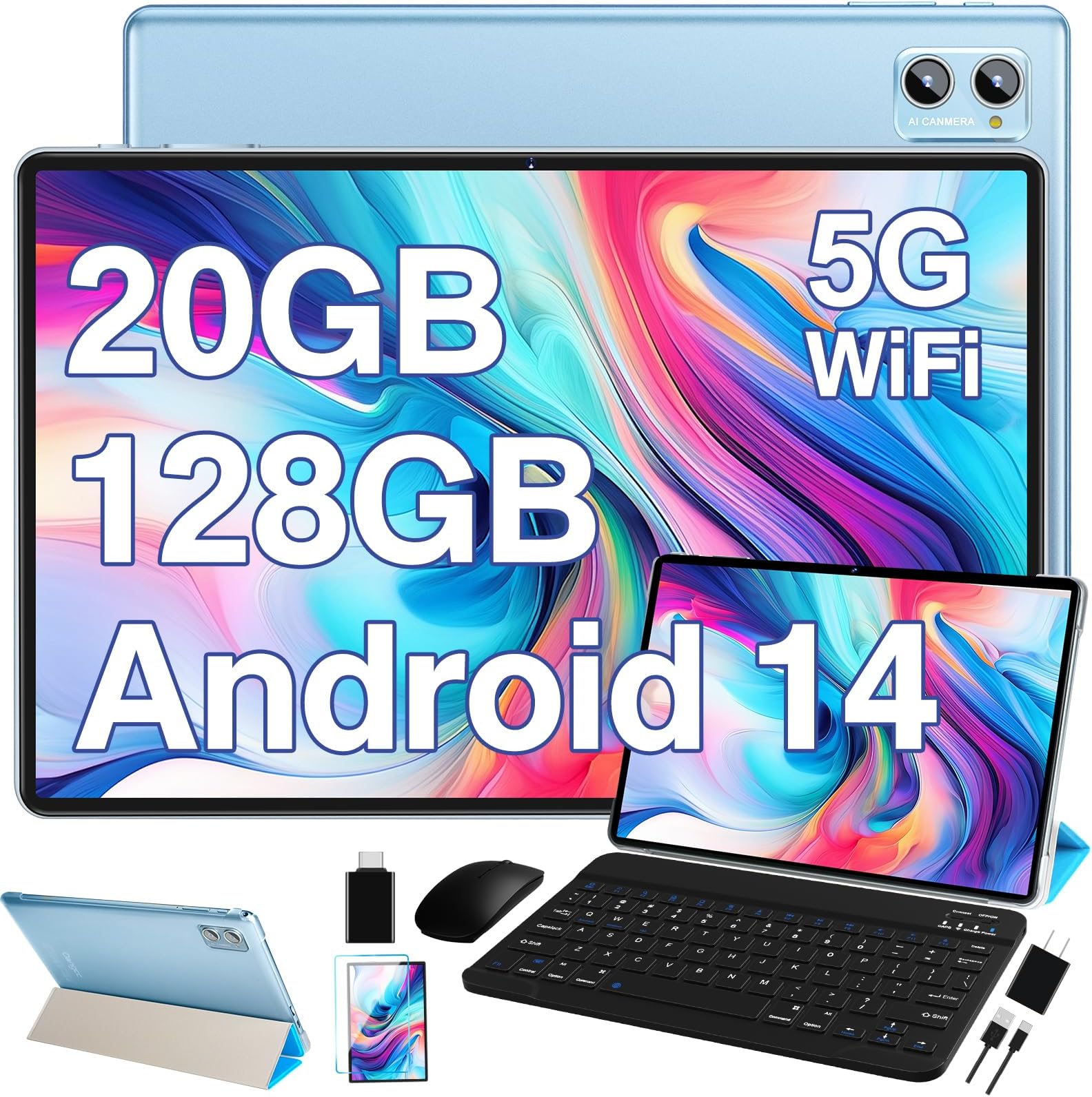 Amazon.com : DEERTiME Android 14 Tablet 10.1 Inch Tablets, 20GB RAM ...