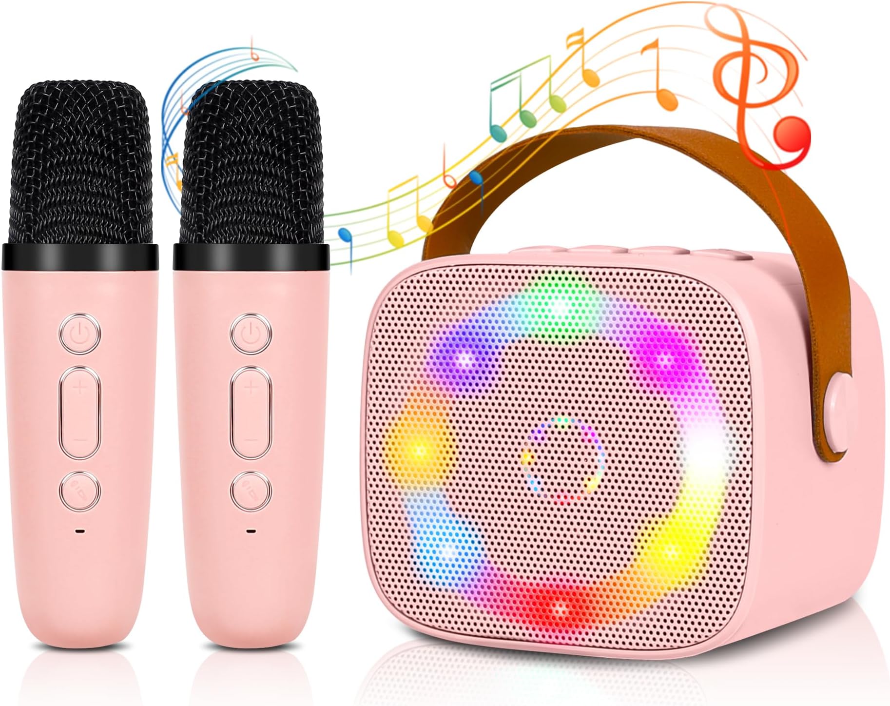 Ankuka Micro Karaoke Bluetooth Complet sans Fil avec 2 Micro, Portable ...