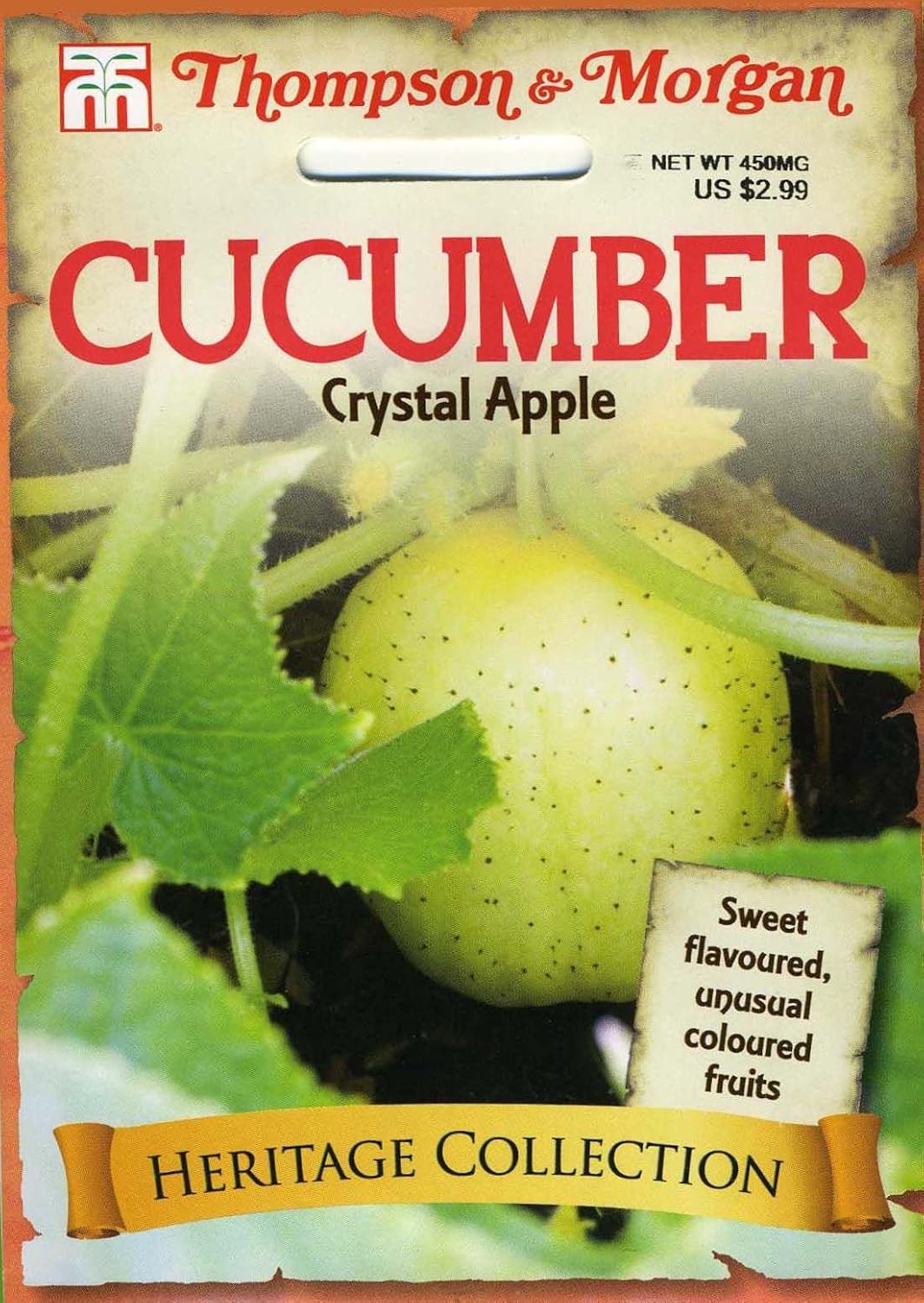 Amazon.com : Thompson & Morgan 4953 Heirloom Cucumber Crystal Apple ...
