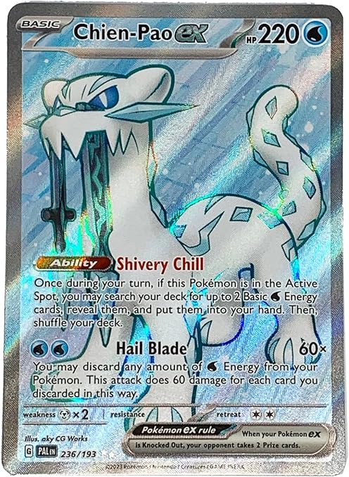 Amazon.com: Pokemon - Chien Pao ex 236/193 - Paldea Evolved - Full Art ...