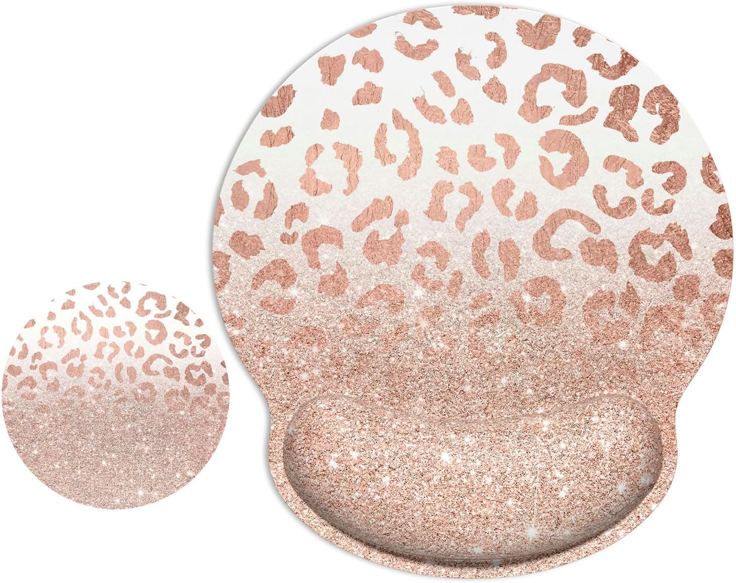 Amazon.com: Rose Gold Leopard Rectangle Mouse Pad Premium Textured ...