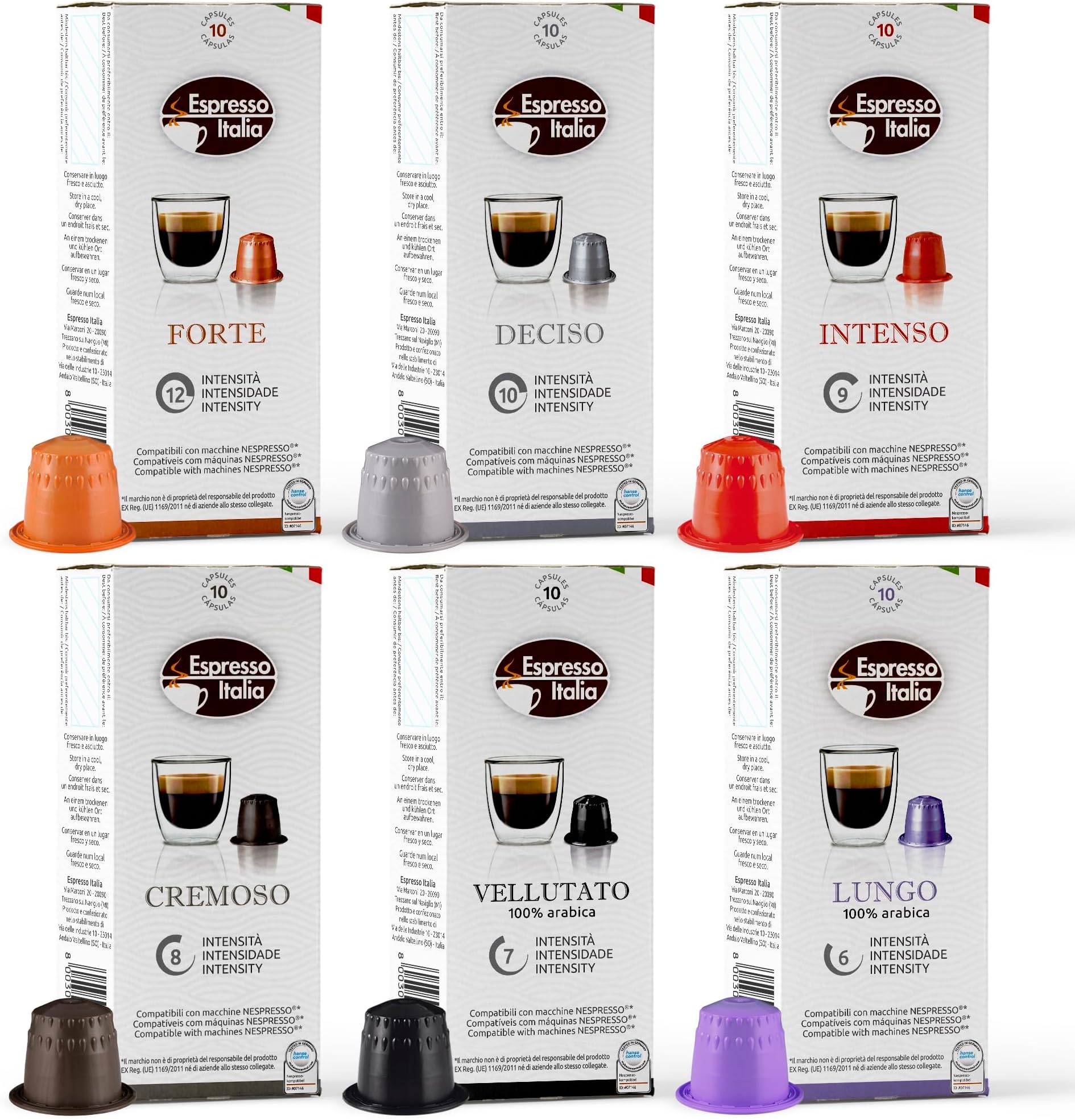 Amazon.com: ESPRESSO ITALIA Capsules Compatible with Nespresso Machines ...