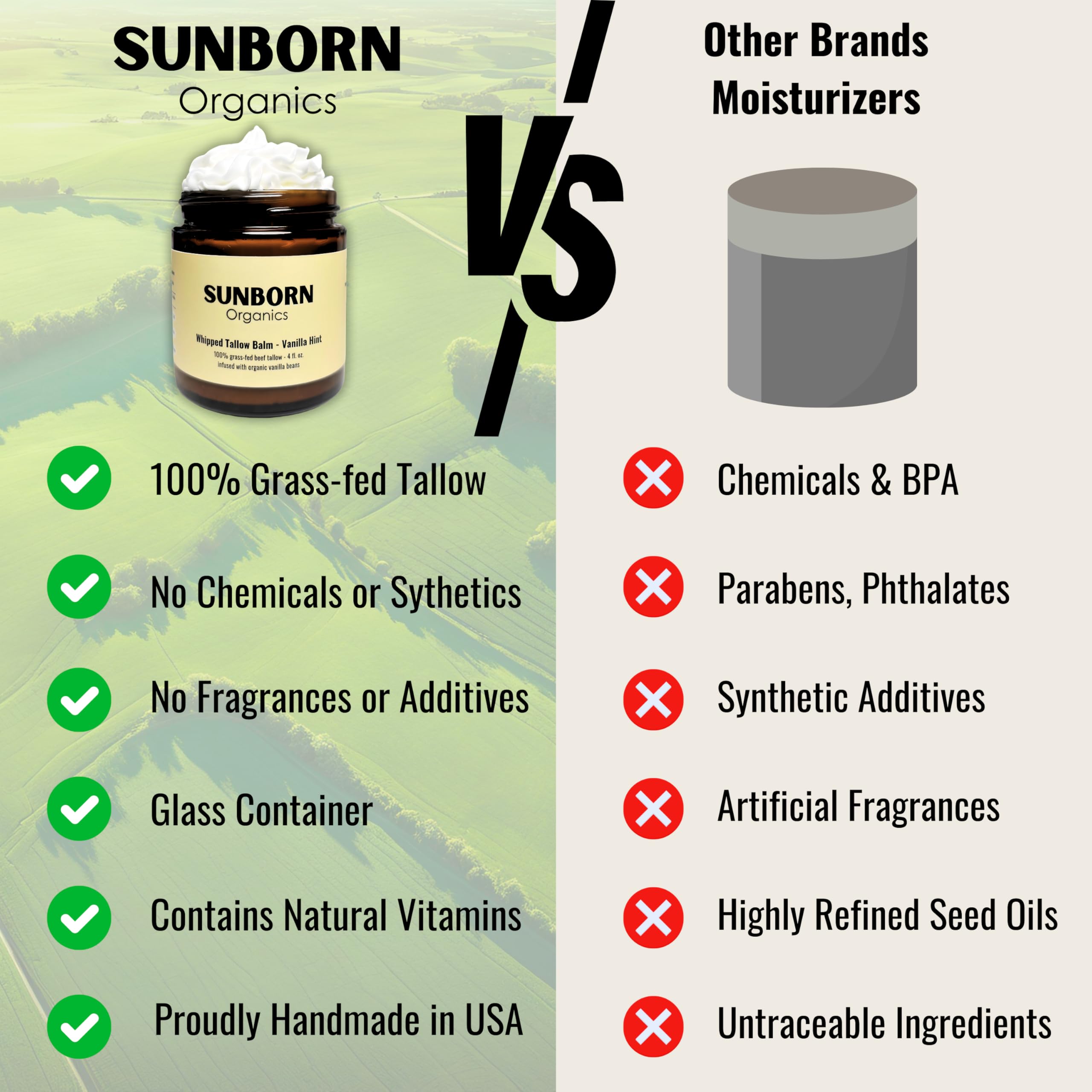 Snapklik.com : Sunborn Organics Pure Whipped Tallow Balm 100% Organic ...
