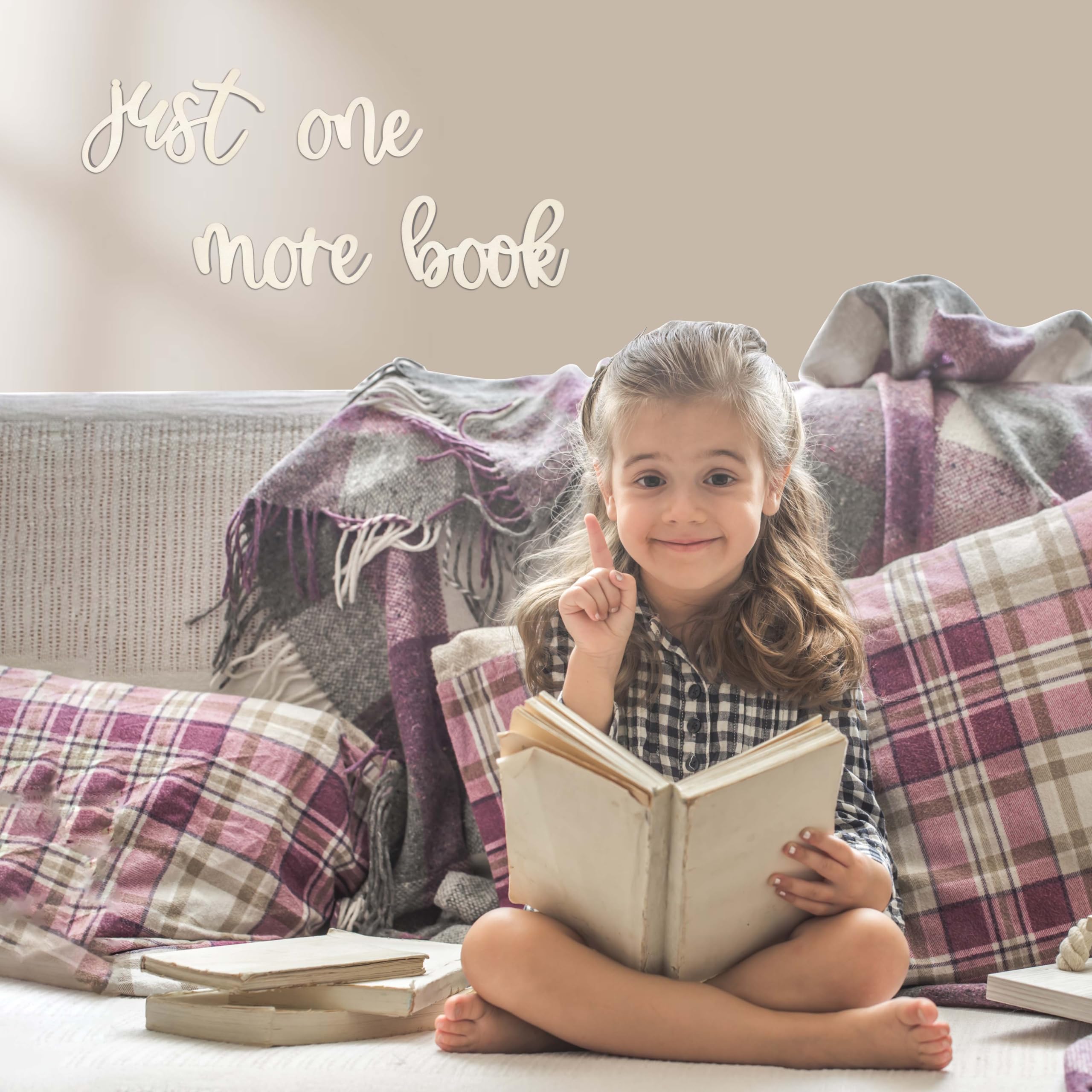 Snapklik.com : Just One More Book Nursery Decor Wooden Reading Nook ...