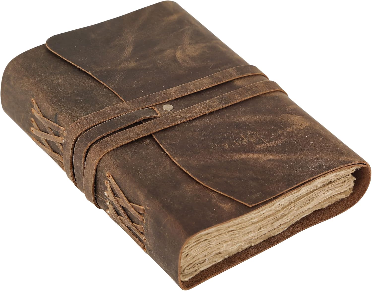 Amazon.com: Handmade Leather Journal | Writing Notebook Diary | Bound ...
