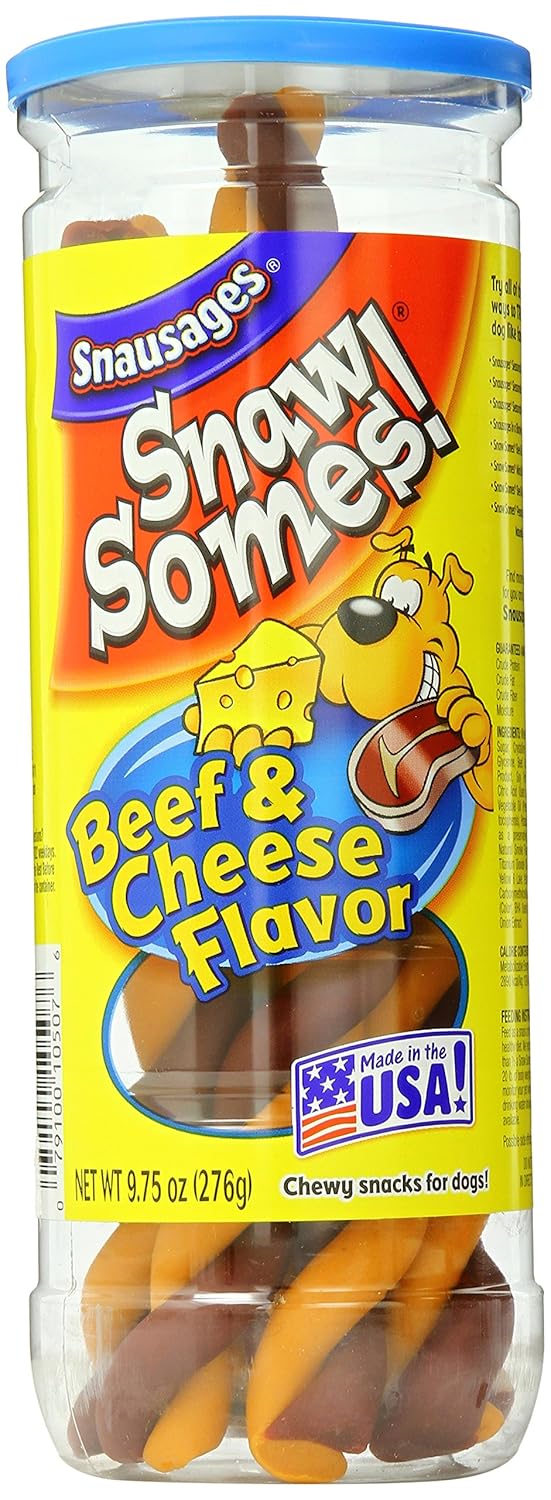 Amazon.com: Snausages Snawsomes! Beef & Cheese, 9.75 Ounce : Grocery ...