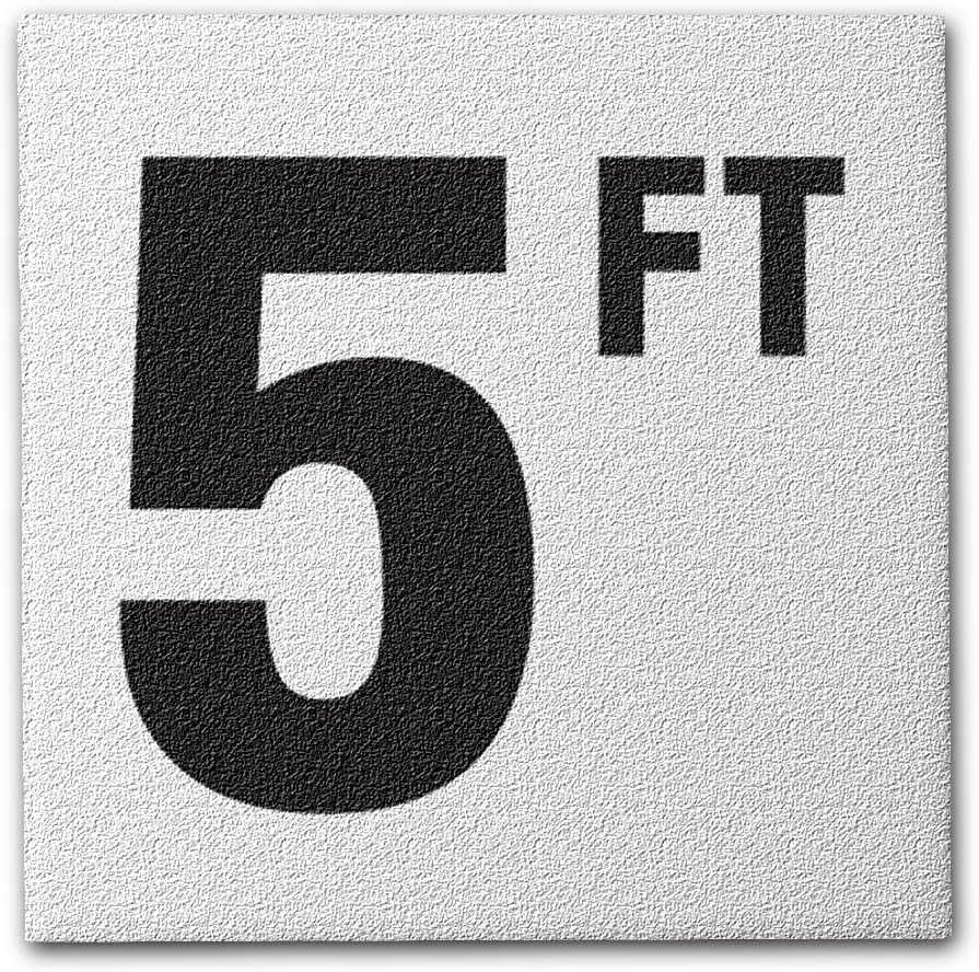 Amazon.com : Aquatic Custom Tile - Ceramic 5FT Pool Sign Depth Marker ...