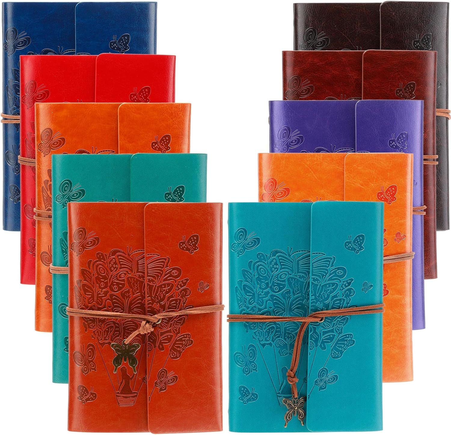 Amazon.com : 10 Pcs Graduation Gift Butterfly Leather Journal A6 ...