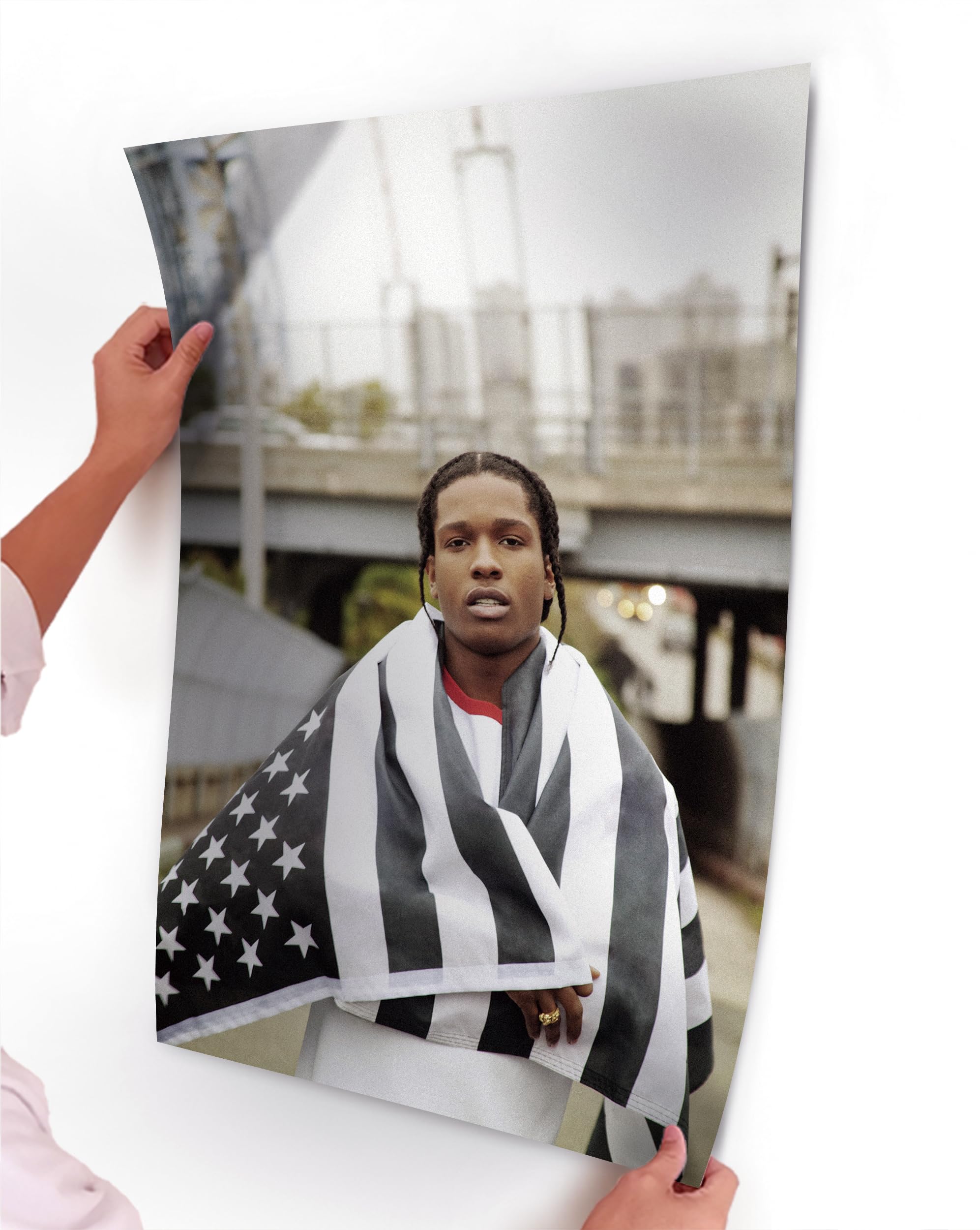 Asap Rocky American Flag Background
