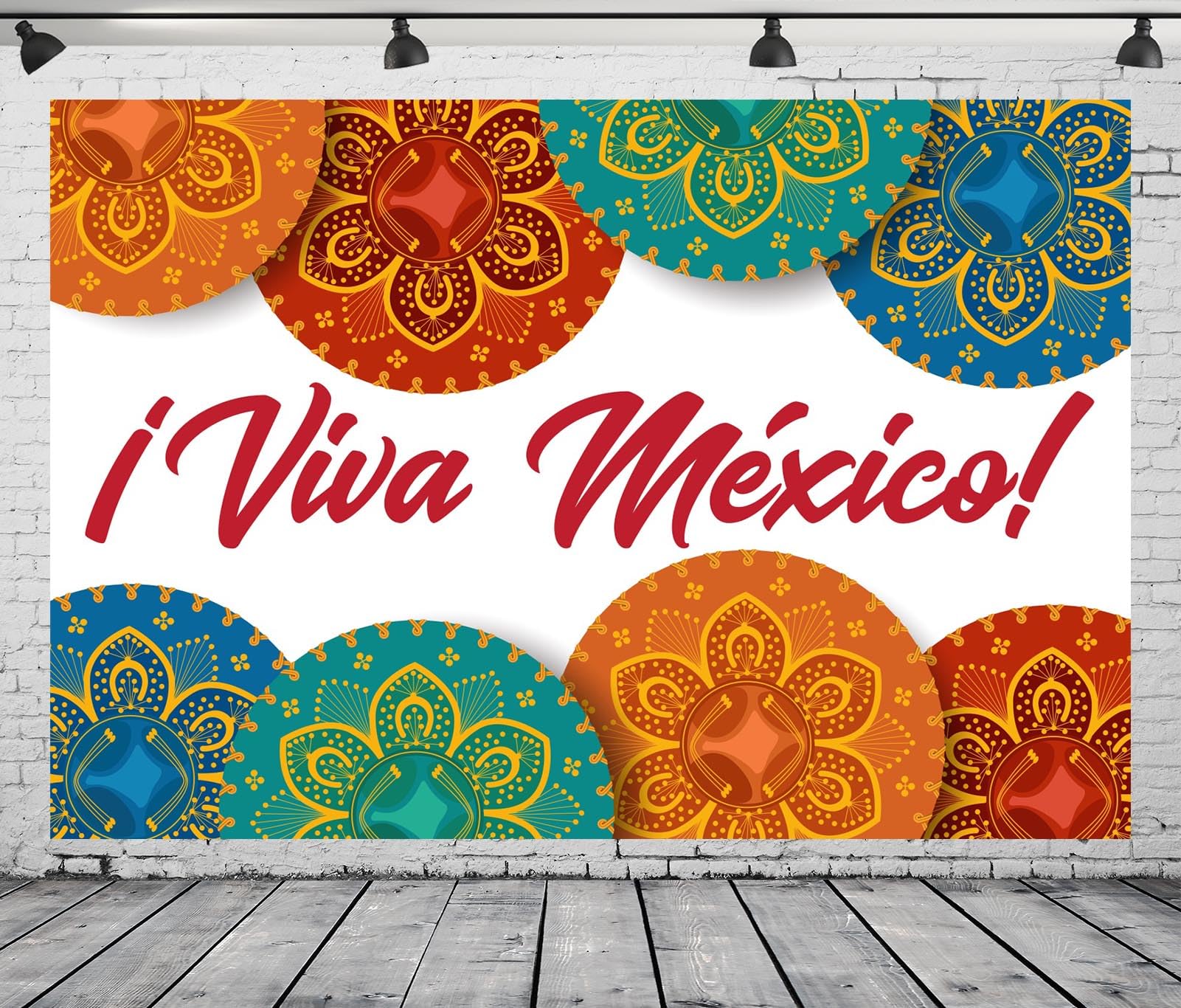 Amazon.com : CORFOTO Viva Mexico Backdrop Fabric 7x5ft Watercolor ...