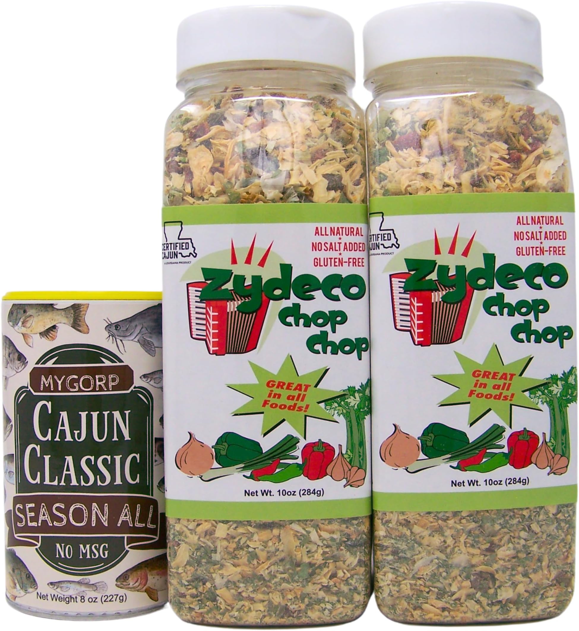 Amazon.com : MYGORP Cajun Classic Seasoning 8-ounce Bundle with Two 10-ounce Shakers of Zydeco ...