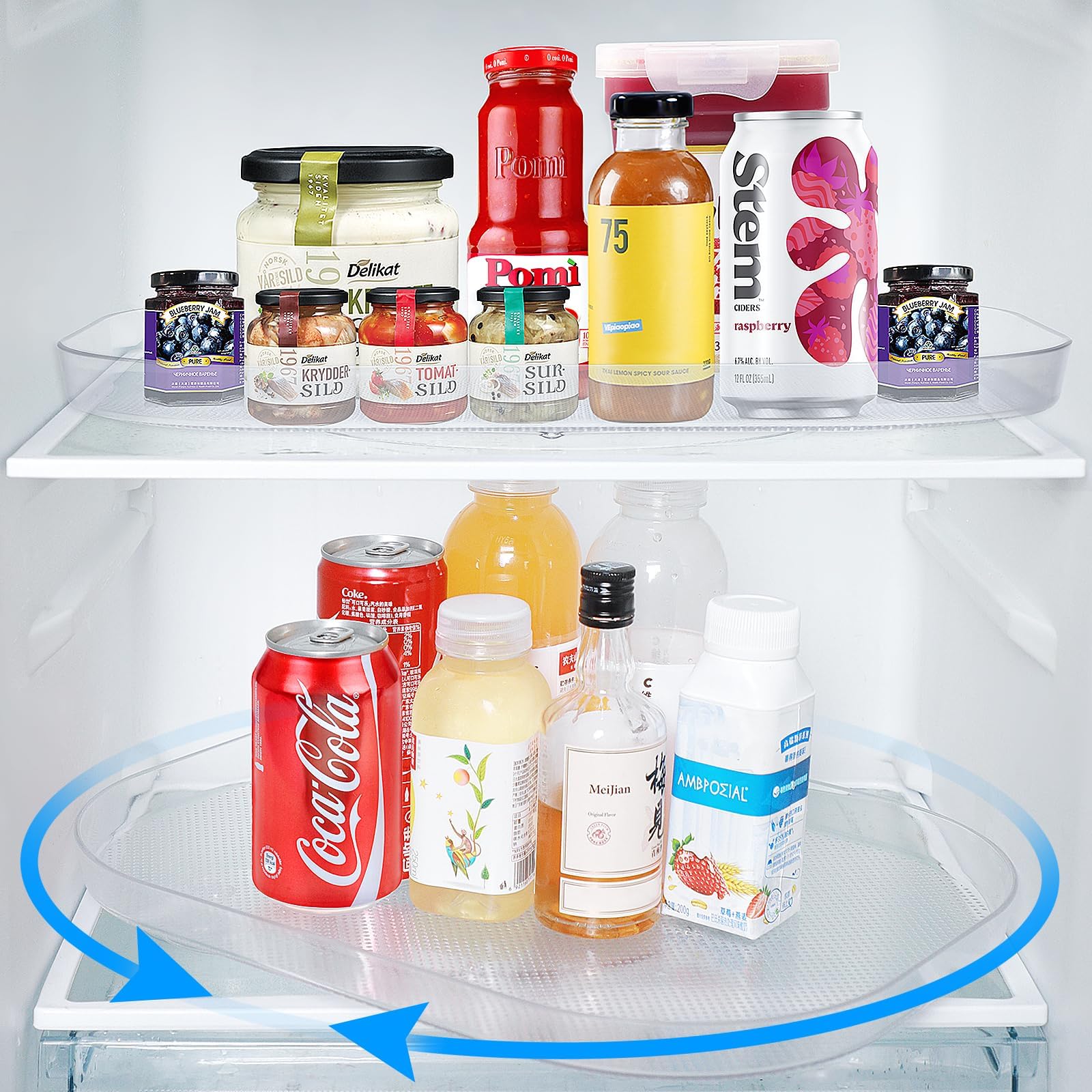 Amazon.com - Square Lazy Susan Organizer for Refrigerator, 16.5 ...