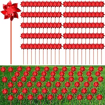 Amazon.com: Soulchen 100 Pcs Holy Spirit Pinwheels Bulk Red Mini ...