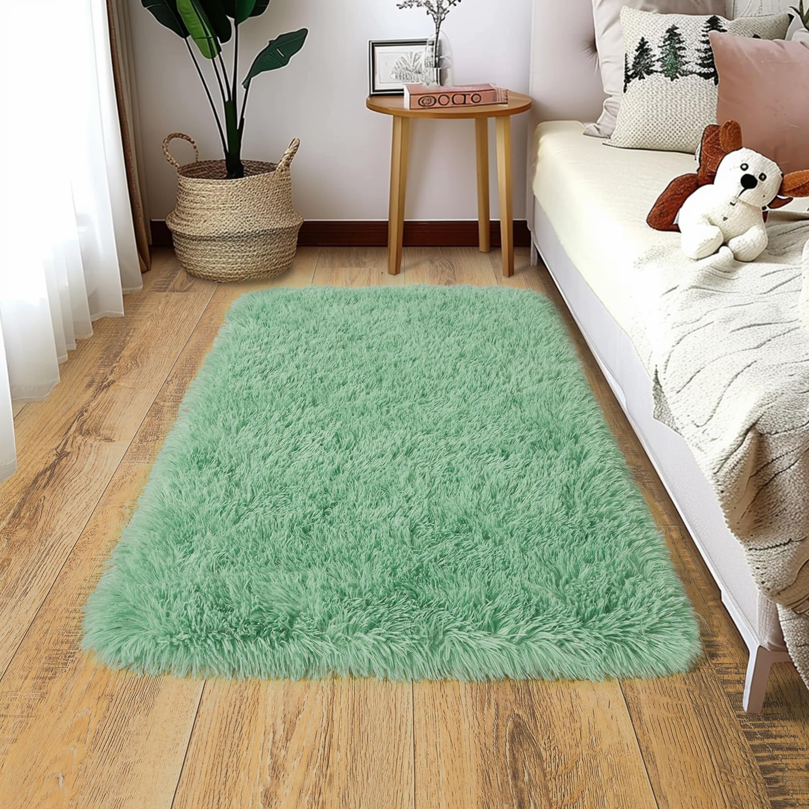 Amazon.com: WISH TREE 2x3 Fluffy Small Rugs for Bedroom Living Room ...