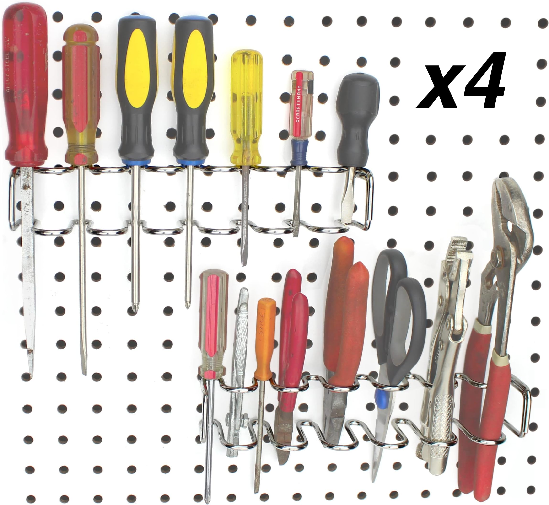 Amazon.com: Foraineam 16 Pack Pegboard Bins with Metal Hooks, White ...