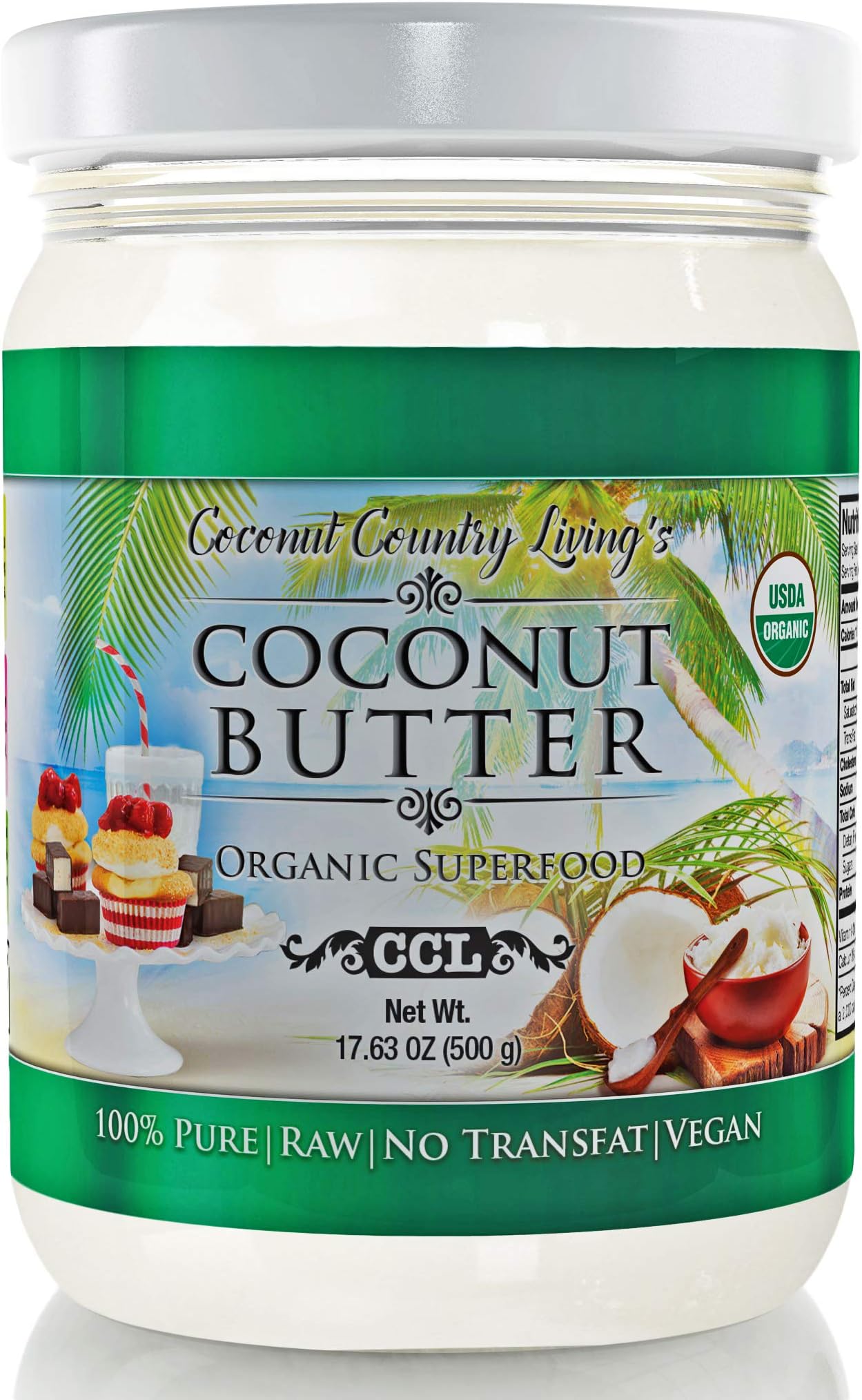 Amazon.com: Organic Coconut Butter 2 Pack 17.63 oz each Stone Ground ...