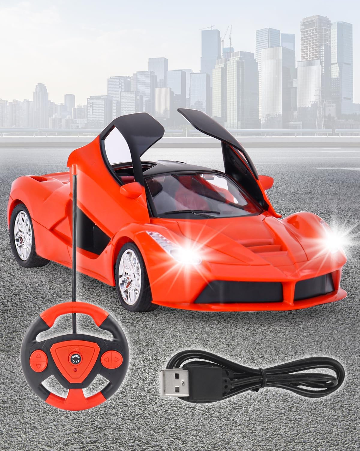 Play Nation Premium 1:16 Scale Remote Control Racing Car with Openable ...
