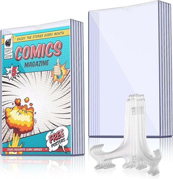 Amazon.com: Comic Book Display Case Set, Include Comic Book Sleeves and ...