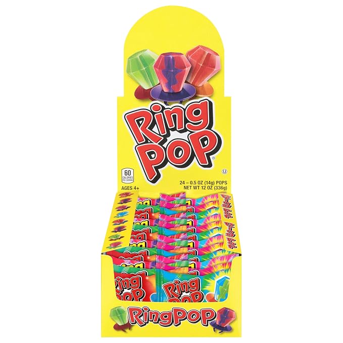 Amazon.com : Ring Pop Individually Wrapped Bulk Lollipop Variety Party ...
