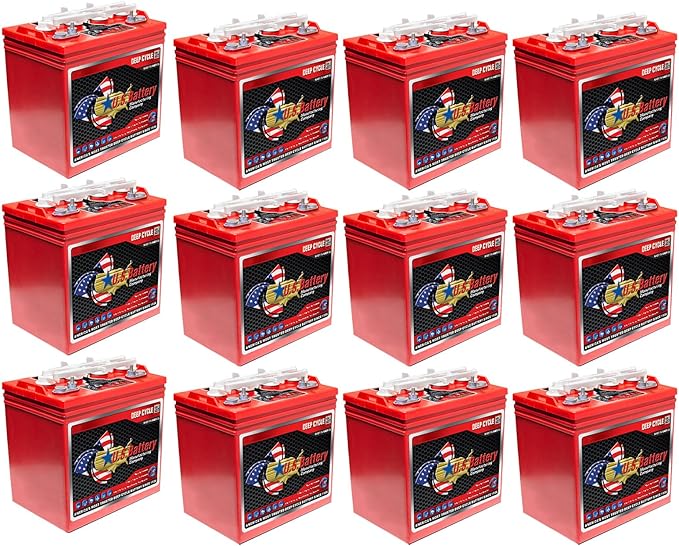 Amazon.com: 12x US BATTERY 8V 170Ah Group GC8 Flooded Deep Cycle ...
