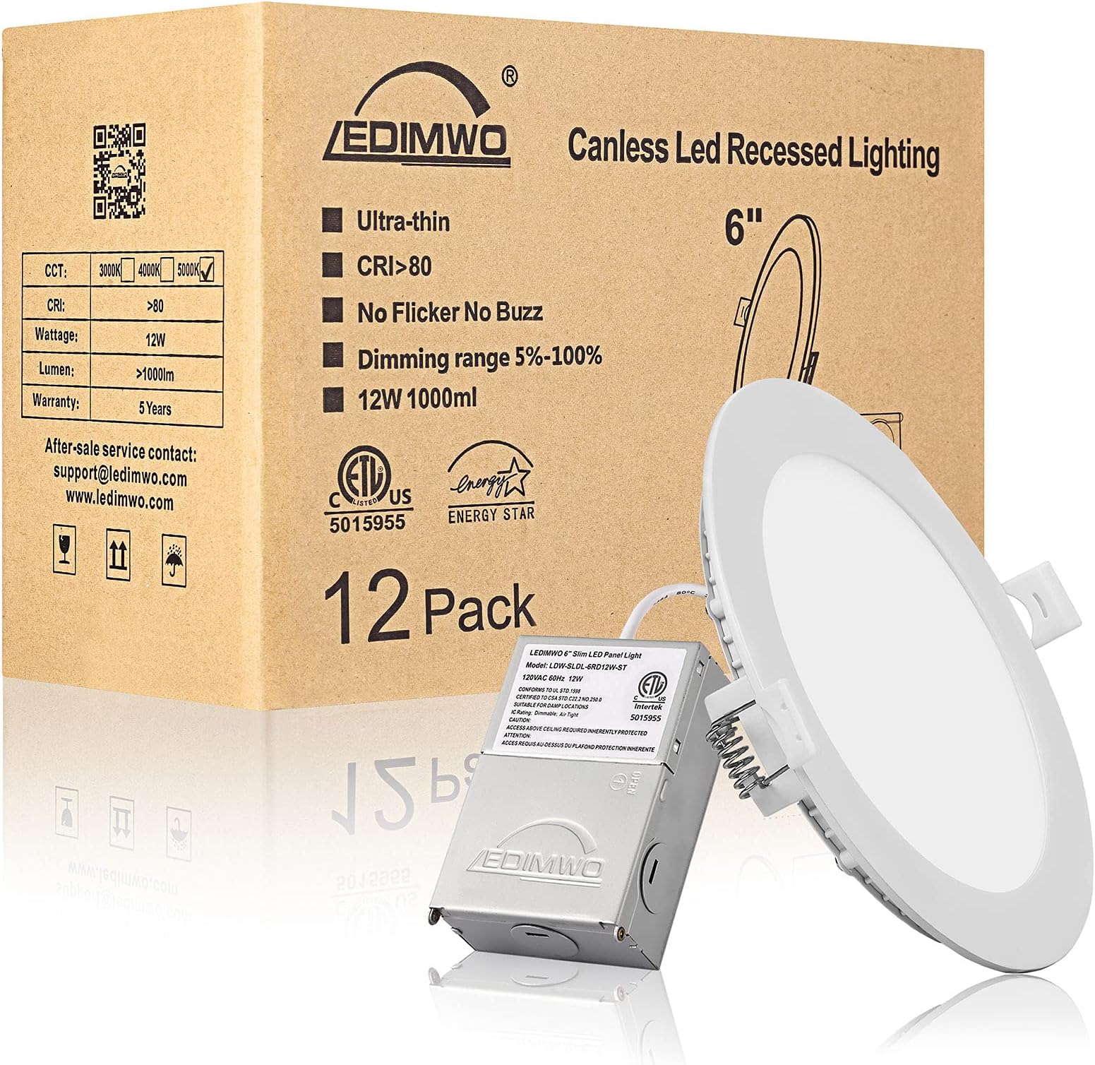 Philips LED Flicker-Free 5"/6" Dimmable Recessed Downlight, 1000 Lumen ...