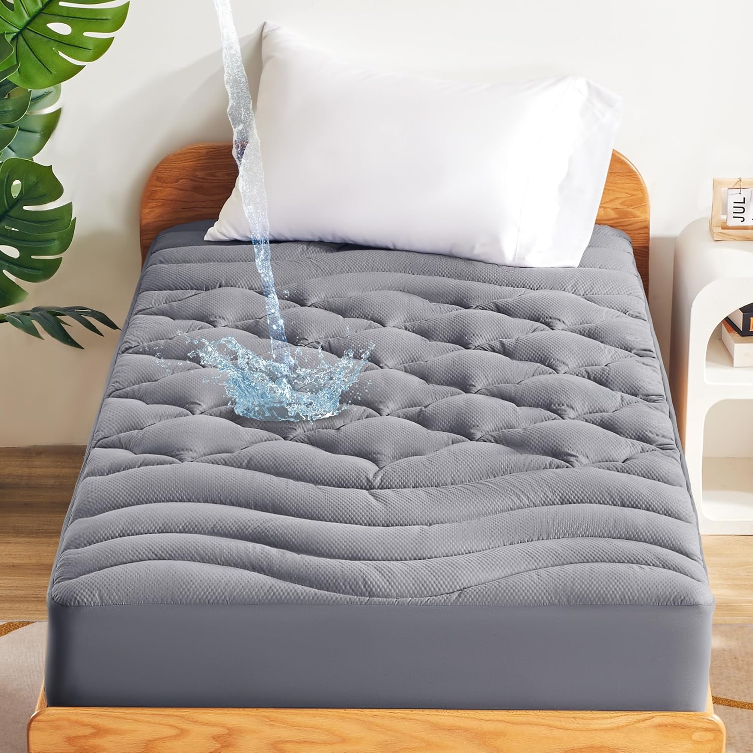 Amazon.com: Sonive Waterproof Mattress Protector,Twin Mattress ...